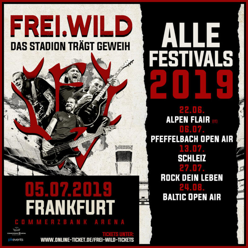 Newsletter 25.04.2019 | „Zurück in die Clubs“-Tour Fazit ! | Frei.Wild ...